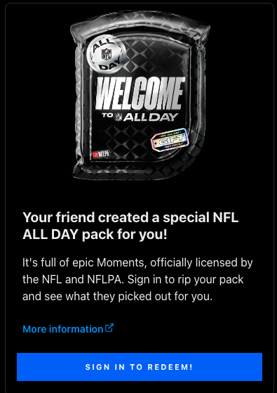 Pack Gifting – NFL ALL DAY