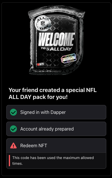 Pack Gifting – NFL ALL DAY